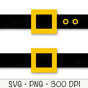 Santa Claus Belt, SVG, PNG, Santa Belt Clipart, Sublimation, Instant ...
