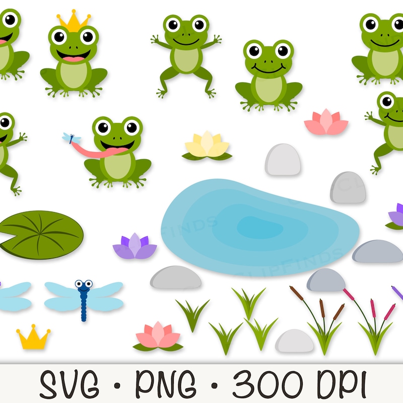Jumping Frog Clip Art - Etsy