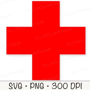 Red Cross SVG Vector Cut File and PNG Transparent Background ...