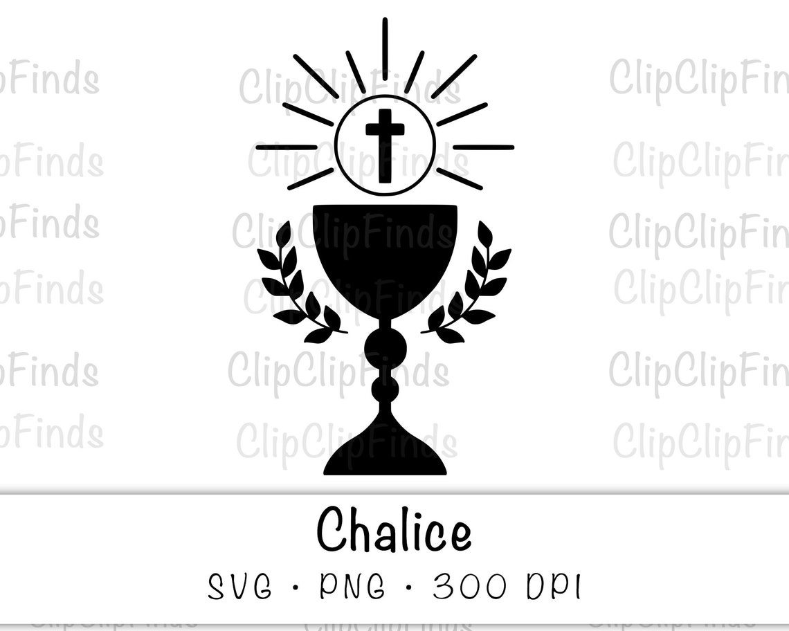 Chalice Cup SVG Vector Cut File and PNG Overlay Transparent | Etsy Canada