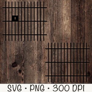 Prison Bars SVG, Prison Cage PNG, Behind Bars, Iron Fence, Jail Cell ...