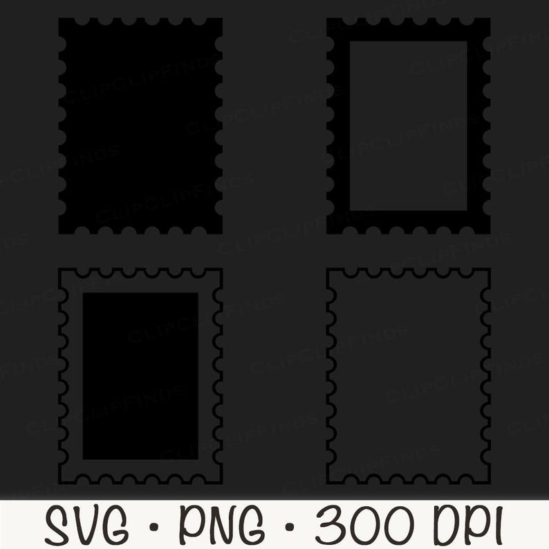 Stamp SVG, Postal Stamp SVG, Postage Stamp PNG, Stamp Border, Stamp ...