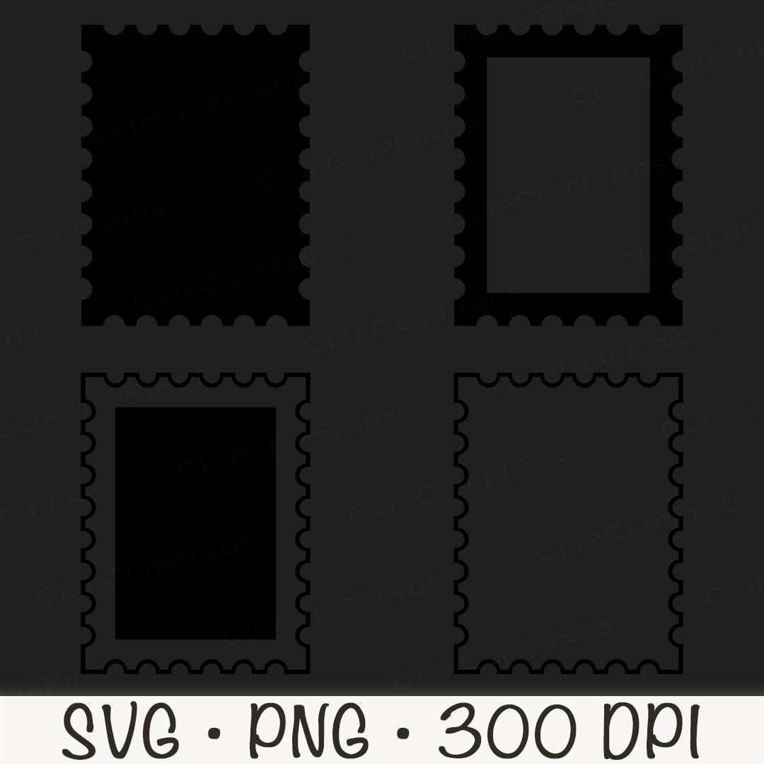 Stamp SVG, Postal Stamp SVG, Postage Stamp PNG, Stamp Border, Stamp ...