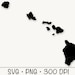 Hawaiian State Map SVG, Hawaii SVG, Hawaii Map, Hawaii Archipelago ...
