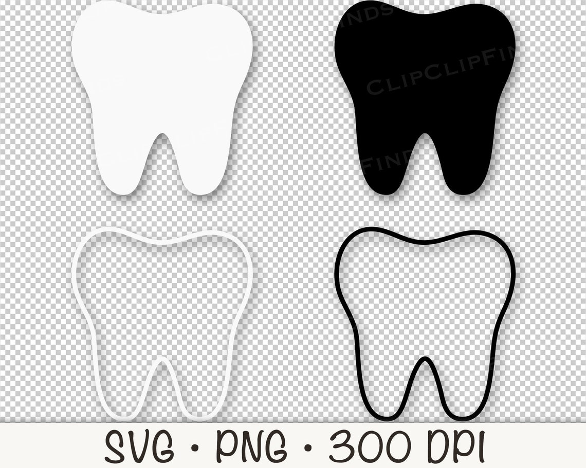 Tooth SVG Tooth Outline Tooth PNG Tooth Clipart Vector - Etsy Australia