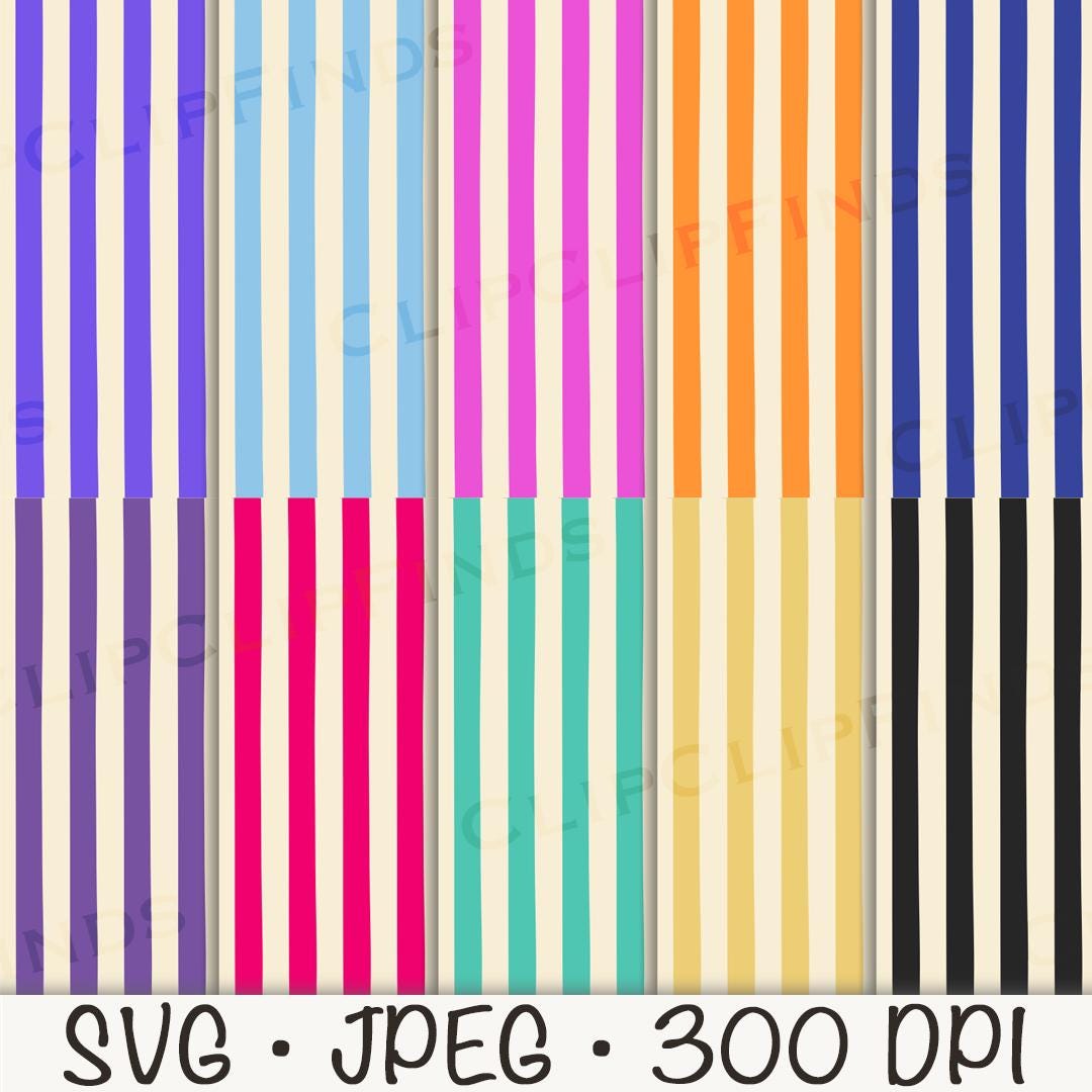 Vertical Stripes Digital Wallpaper, Hand-drawn Digital Digital ...