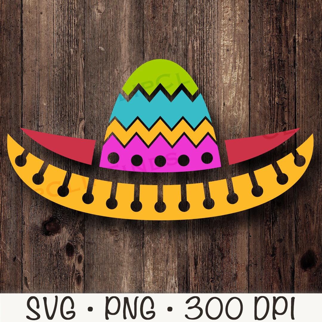 Sombrero SVG, Mexican Sombrero SVG, Mexican Hat PNG, Charro Mariachi ...