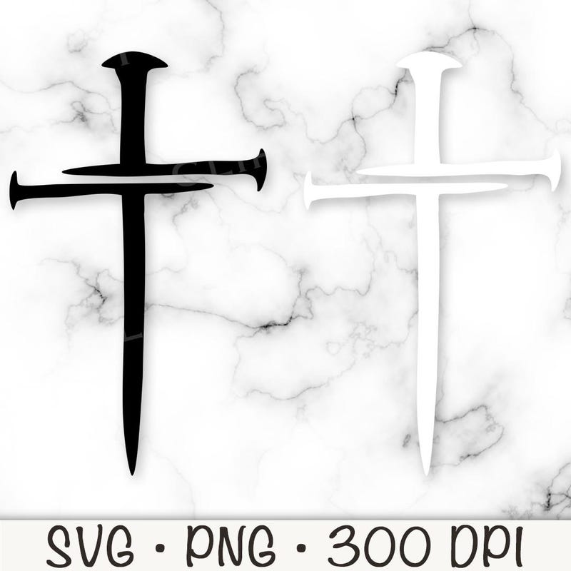 Cross Black and White Png - Etsy