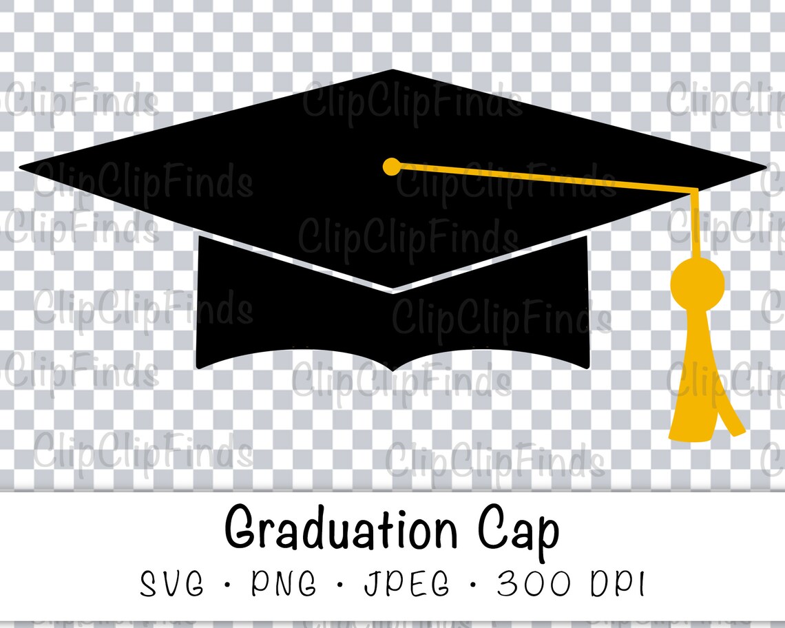 Graduation Cap SVG Vector Cut File JPEG on White Background | Etsy