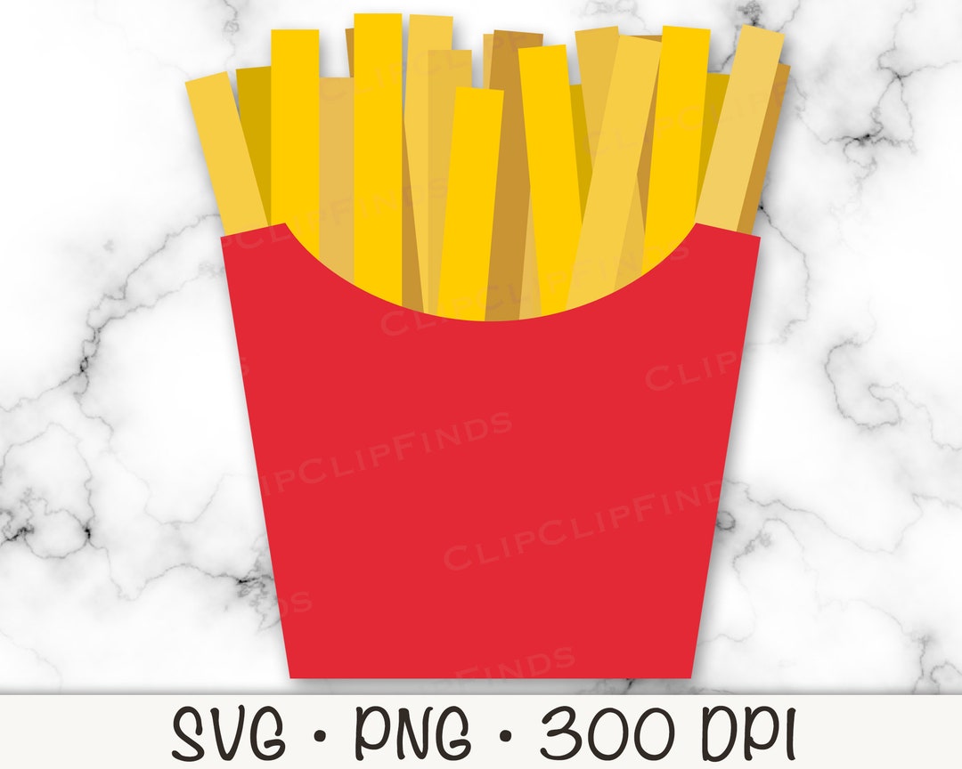 French Fries SVG, Vector Cut File, French Fries PNG, Transparent ...