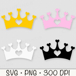 Heart Queen Crown SVG, Queen of Hearts, Vector Cut File and PNG ...