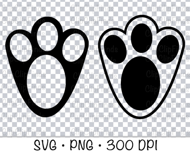 Bunny Paws SVG Bunny Paws PNG Instant Digital Download - Etsy UK