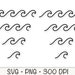 Waves SVG, Beach Waves SVG, Ocean Waves Clipart, Simple Minimalist ...