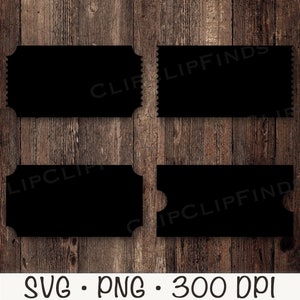 Ticket SVG, Movie Tickets PNG, Ticket Silhouette, Digital Download - Etsy