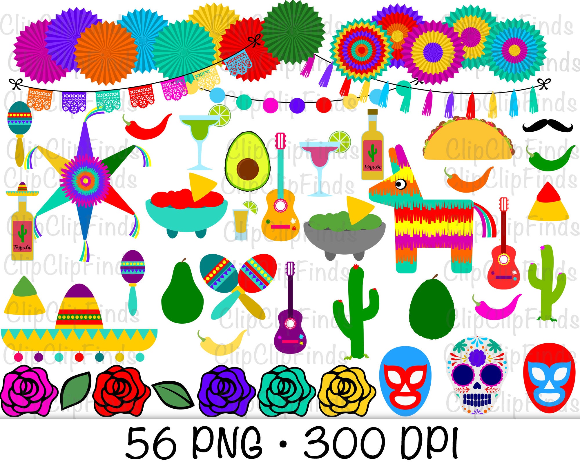 Mexican Clip Art Mexican Fiesta Clip Art Bundle Cinco De - Etsy Canada