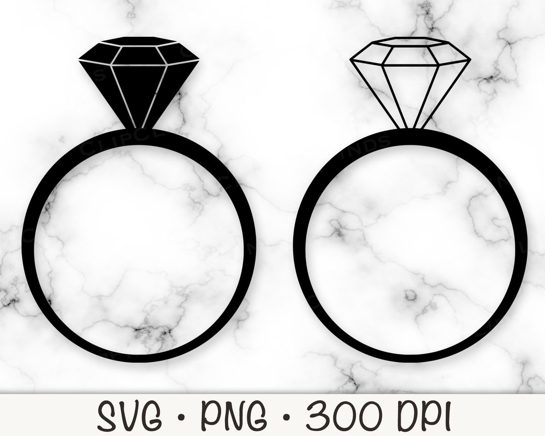 Wedding/engagement Ring PNG Transparent Background and SVG Cut - Etsy