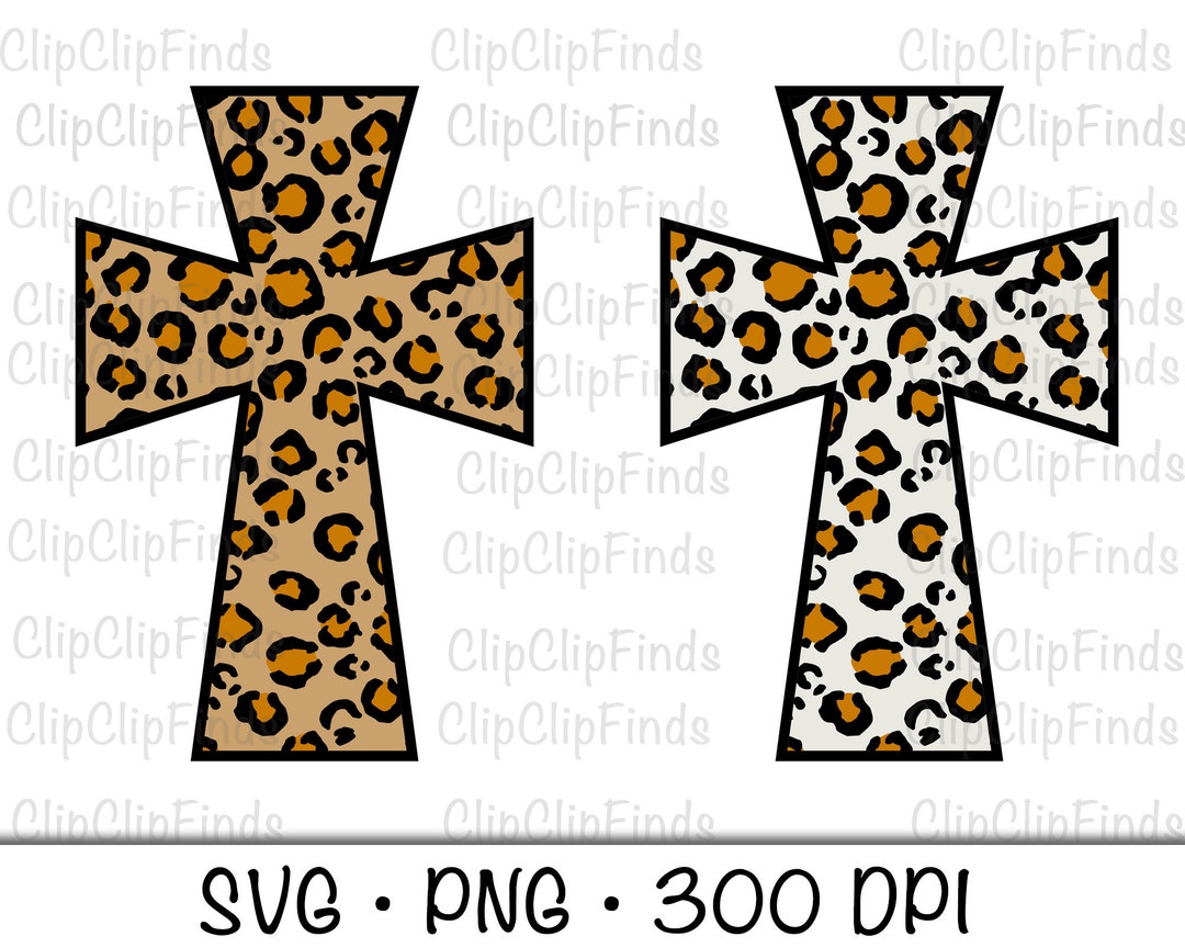 Leopard Print Cross Cross SVG PNG Sublimation Easter - Etsy