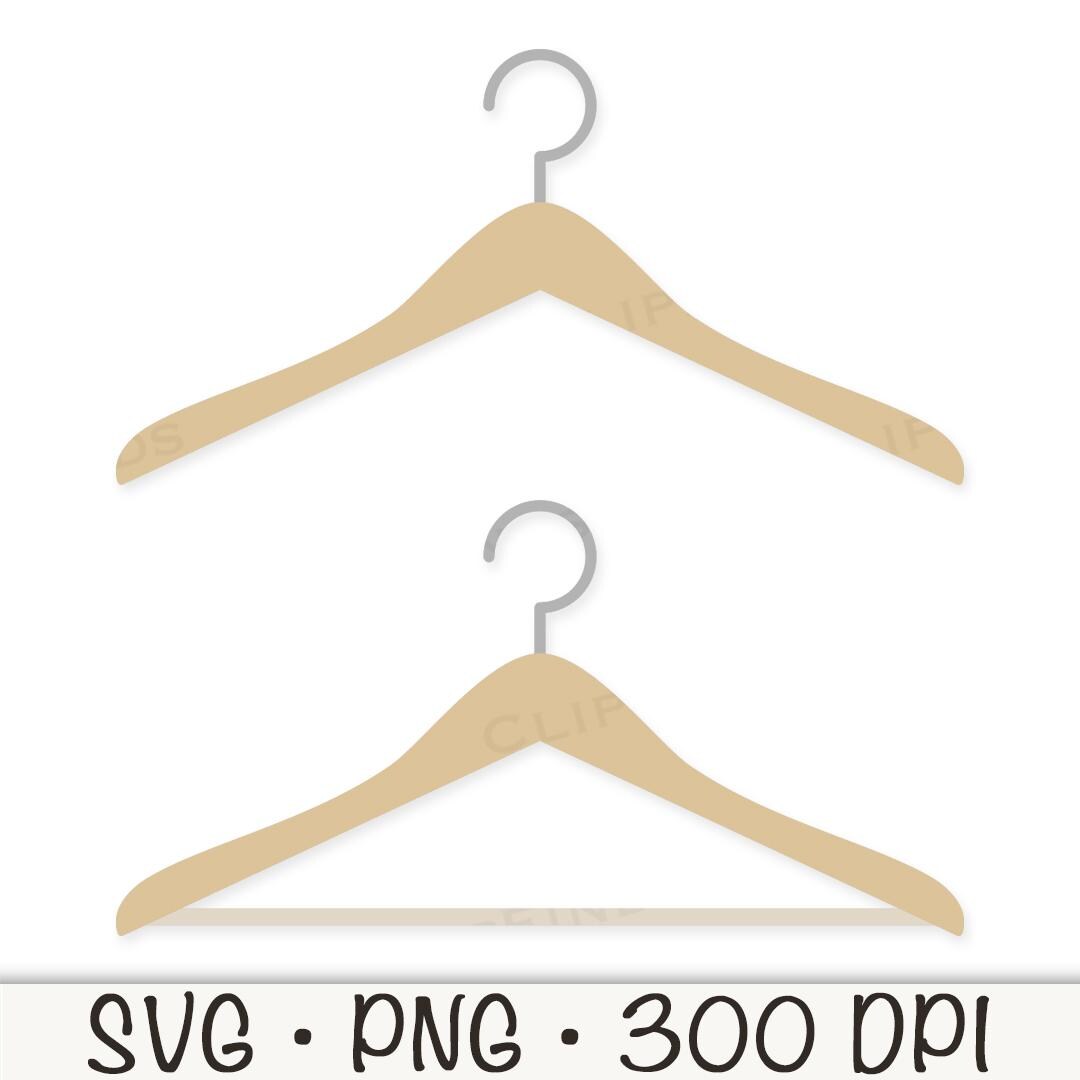 Hangers SVG, Hangers PNG, Hangers Clipart, Wooden Hangers, Clothes ...