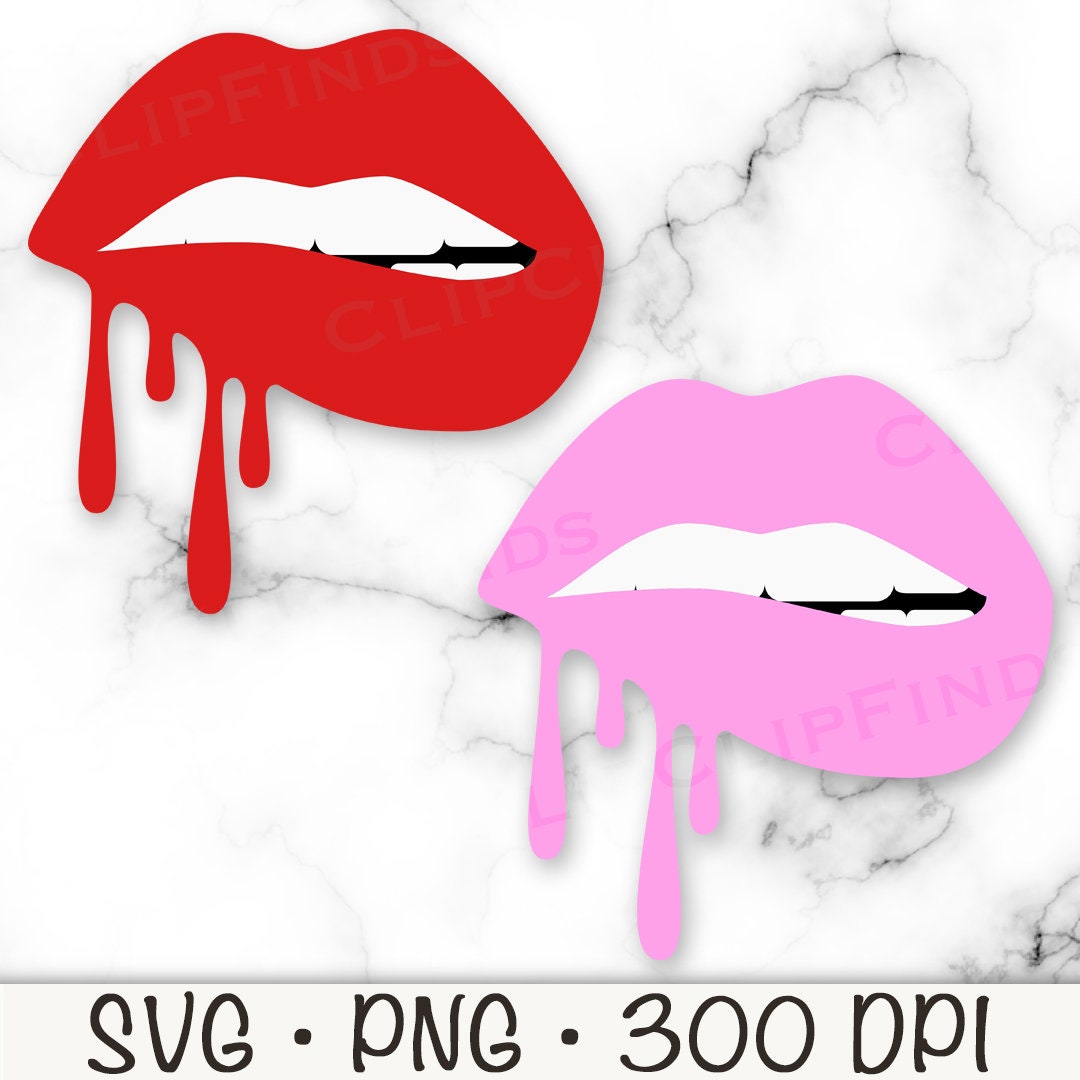 Lip Drip SVG, Dripping Lips PNG, Juicy Lips Clip Art, Pink, Red, Lip ...