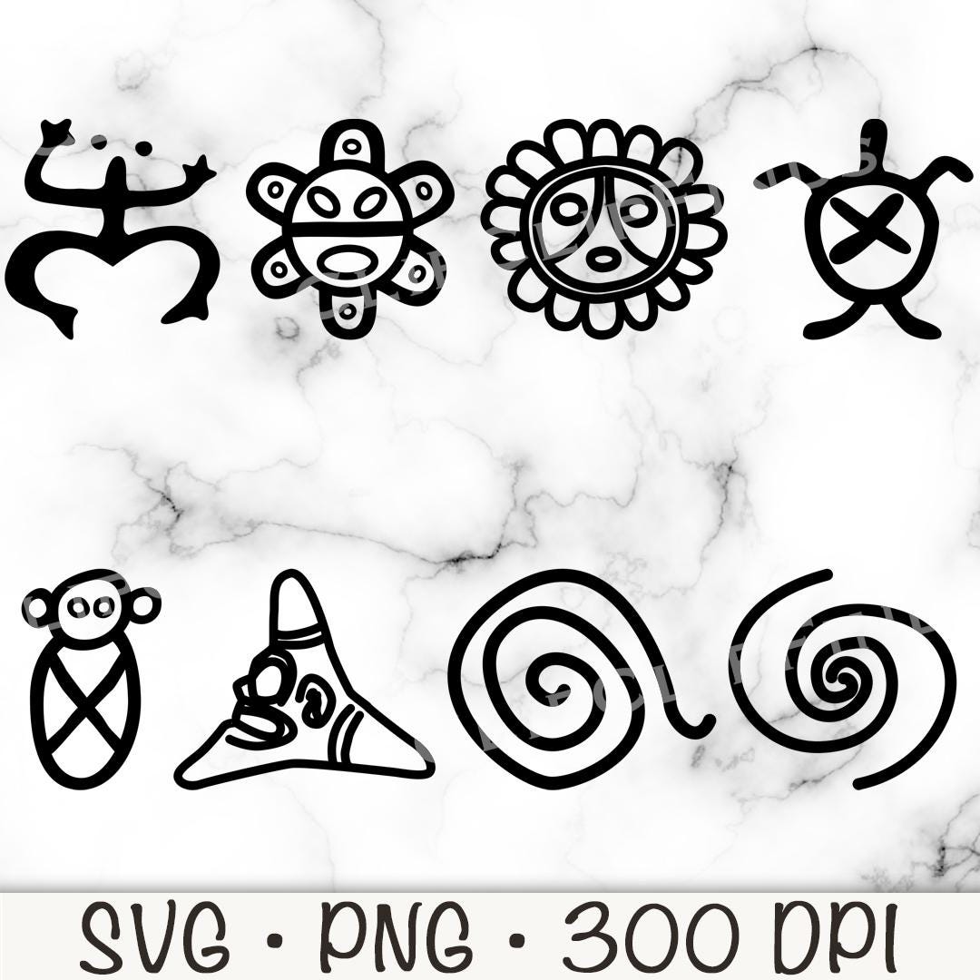 Taino Icon Symbols SVG, Puerto Rico, Taino Silhouette, Coqui, Boricua ...