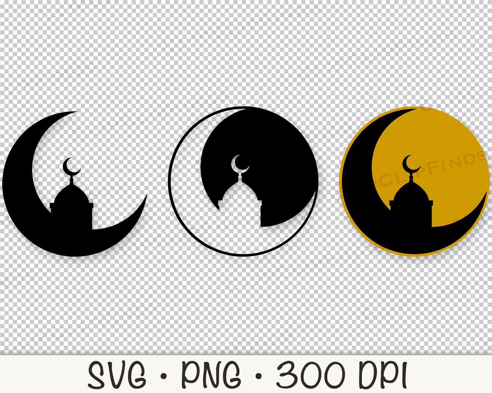 Ramadan SVG Vector Cut File and PNG Transparent Background Overlay ...