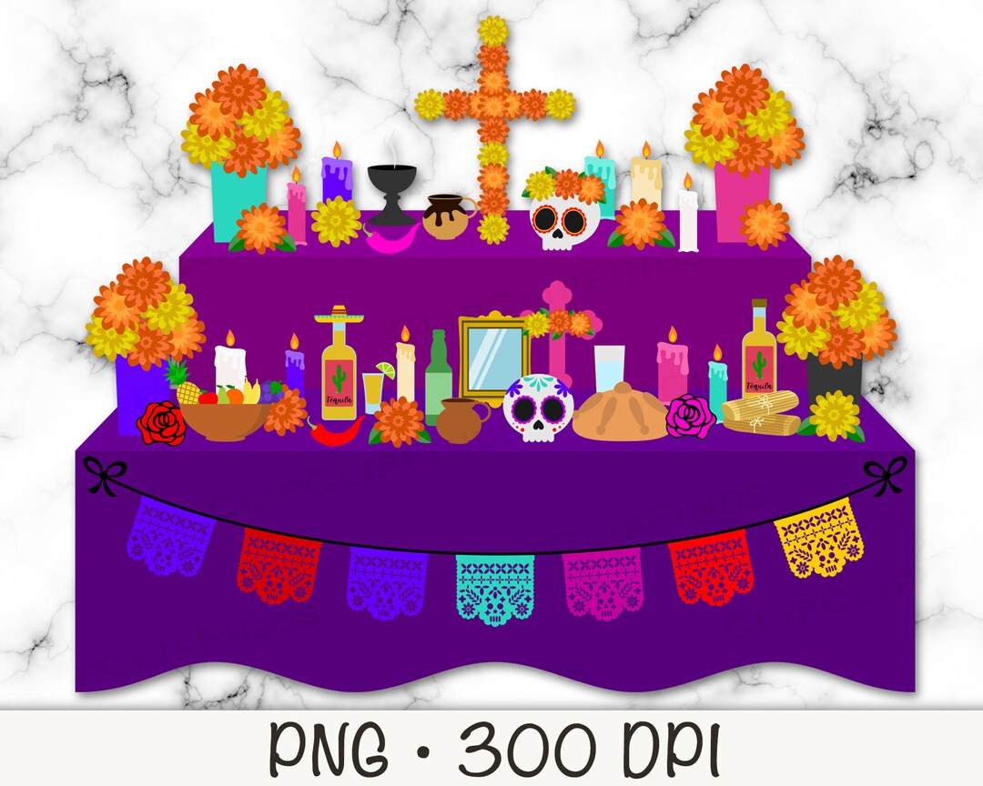 Mexican Ofrenda Clipart, Dia De Los Muertos, Day of the Dead, PNG ...