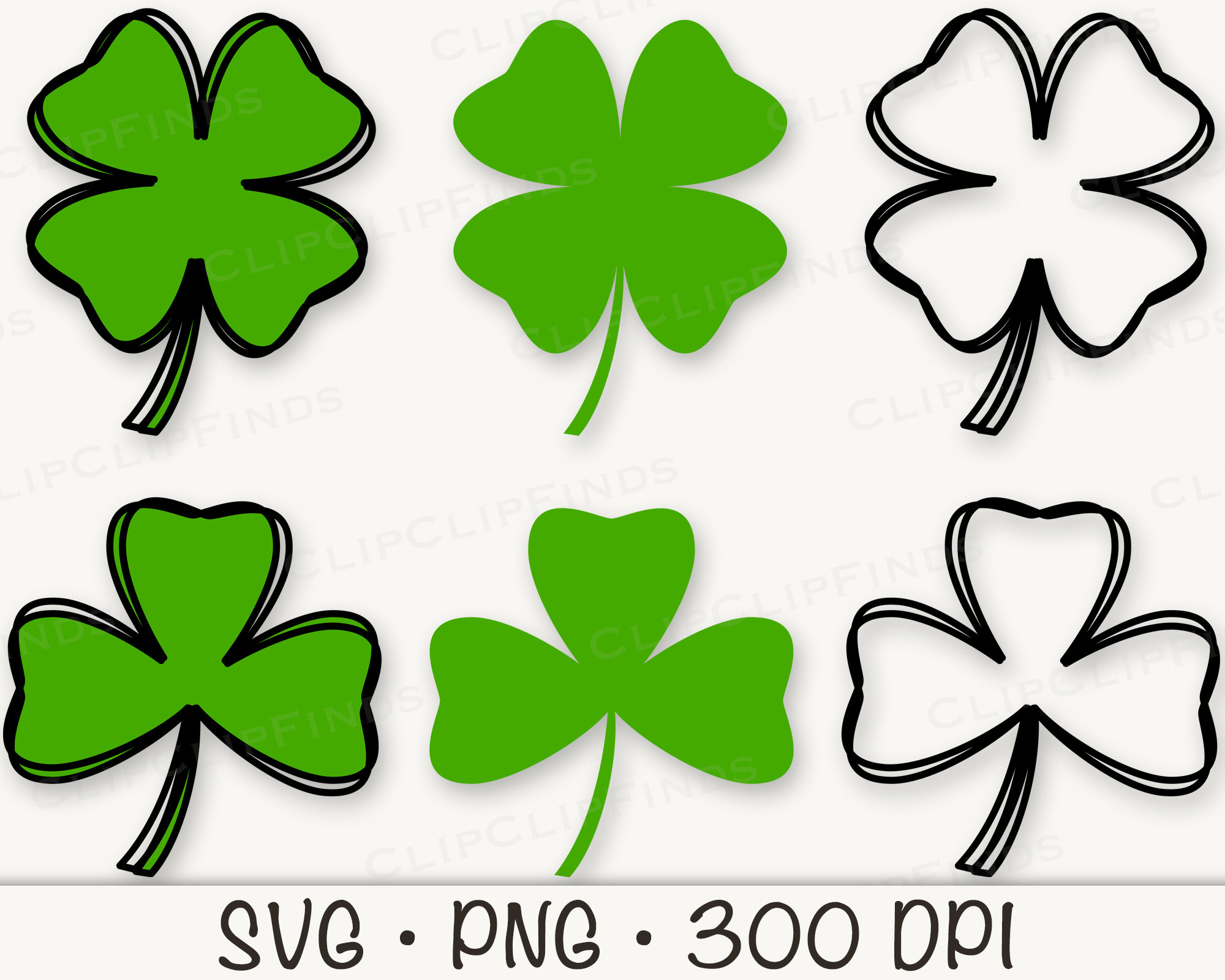 Three Leaf Clover Drawing