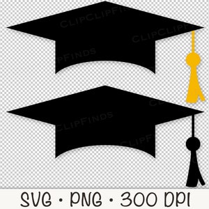 Graduation Cap & Tassel Clipart: SVG, PNG, JPEG - 2025 (digital ...
