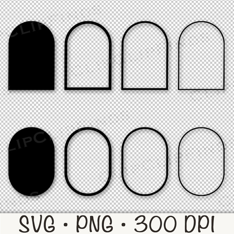 Boho Arch and Oval Bundle Pack SVG, Boho Shapes, Arch Outline, Oval ...