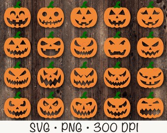 Jack O Lantern SVG Bundle Pumpkin SVG Halloween SVG Digital - Etsy