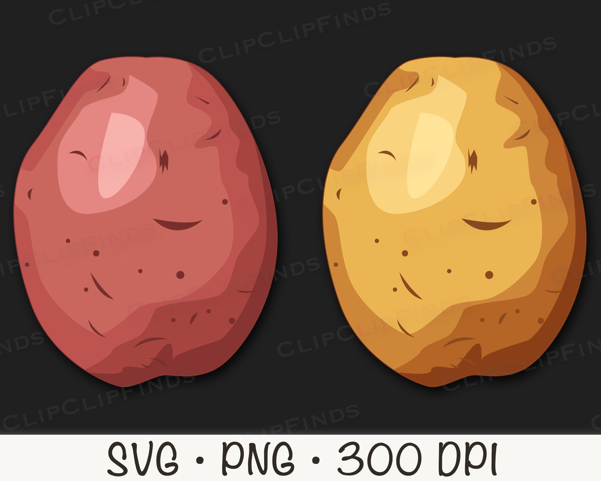 Potato Clipart: Red Potato SVG, PNG (digital Download) - Etsy