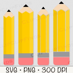 Pencil SVG, Cute Pencil PNG, Chunky Pencil, Teacher, Student, Back to ...