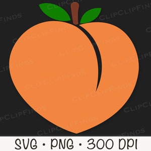 Peach SVG, Vector Cut File, Peach PNG, Transparent Background Clip Art ...