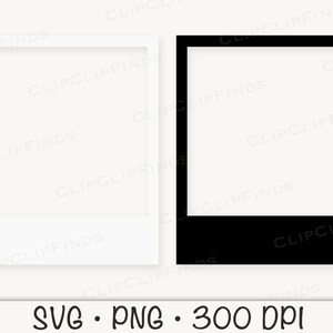 Retro Picture Frames, SVG PNG, Black and White Picture Frames, Instant ...