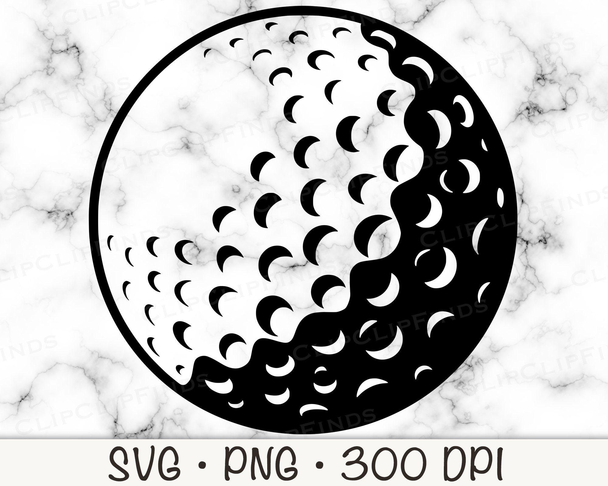 Golf Ball Vector Black And White