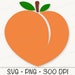 Peach SVG, Vector Cut File, Peach PNG, Transparent Background Clip Art ...
