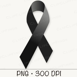 Black RIP Awareness Ribbon PNG Transparent Background Clip Art Instant ...