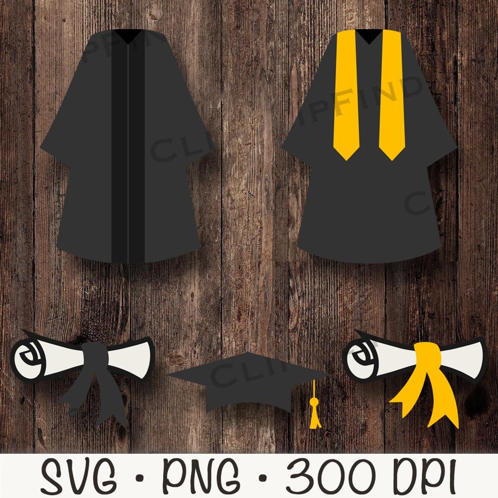 Graduation Cap and Gown SVG, Gown PNG, Certificate Diploma , Black Cap ...