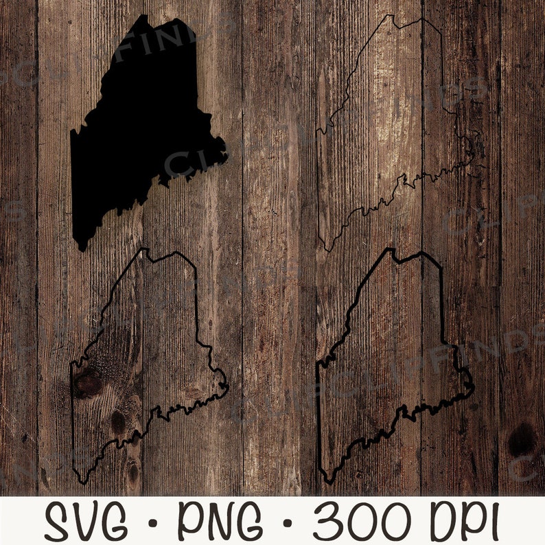 Maine Map SVG, State of Maine PNG, Maine Map Silhouette, Maine Map ...