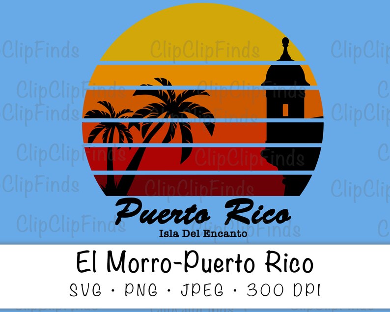 El Morro Puerto Rico SVG Vector Cut File JPEG and PNG | Etsy