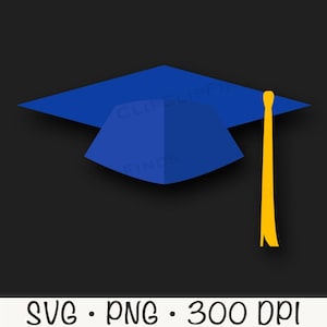 Blue Graduation Cap SVG, Graduation Cap and Tassel, Graduation Hat ...