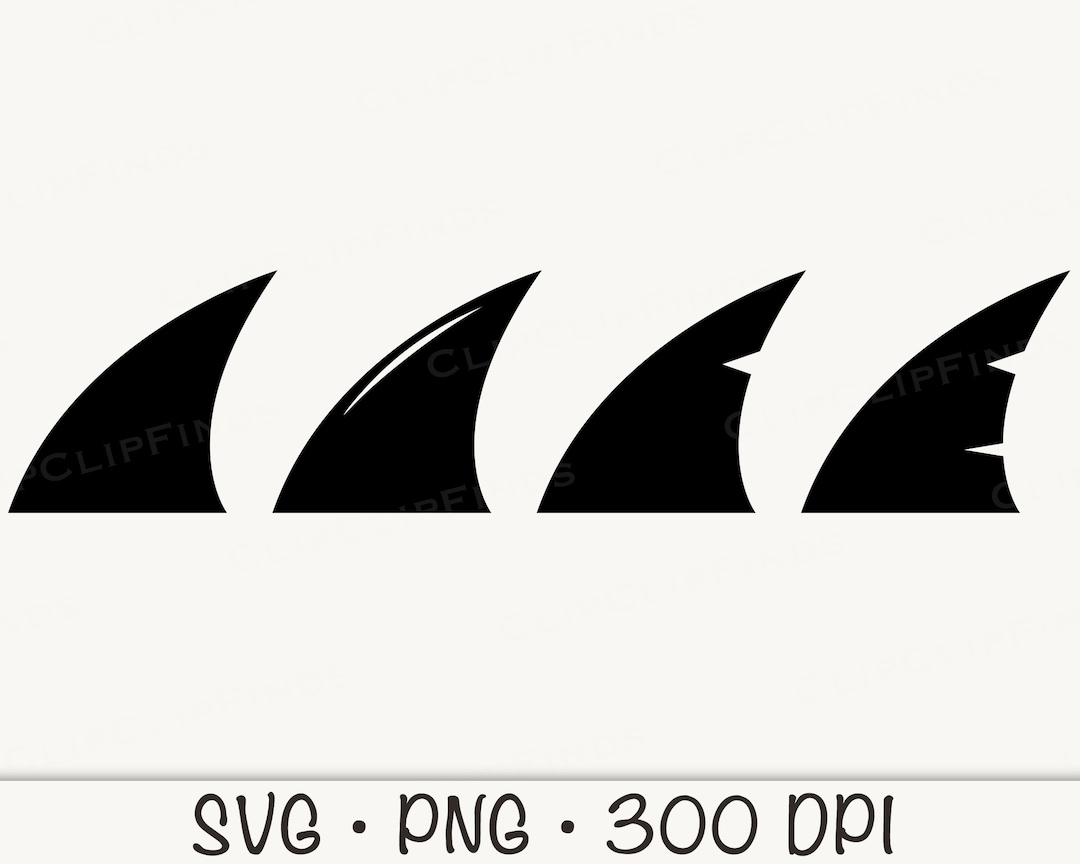 Shark Fin SVG, Shark Fin PNG, Shark Clipart, Swimming Shark, Shark ...