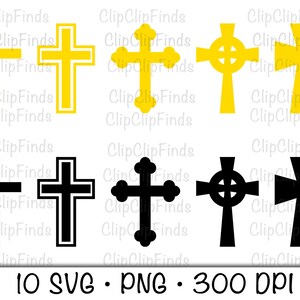 Cross SVG Cross Bundle Pack Cross Vector Christian Cross - Etsy