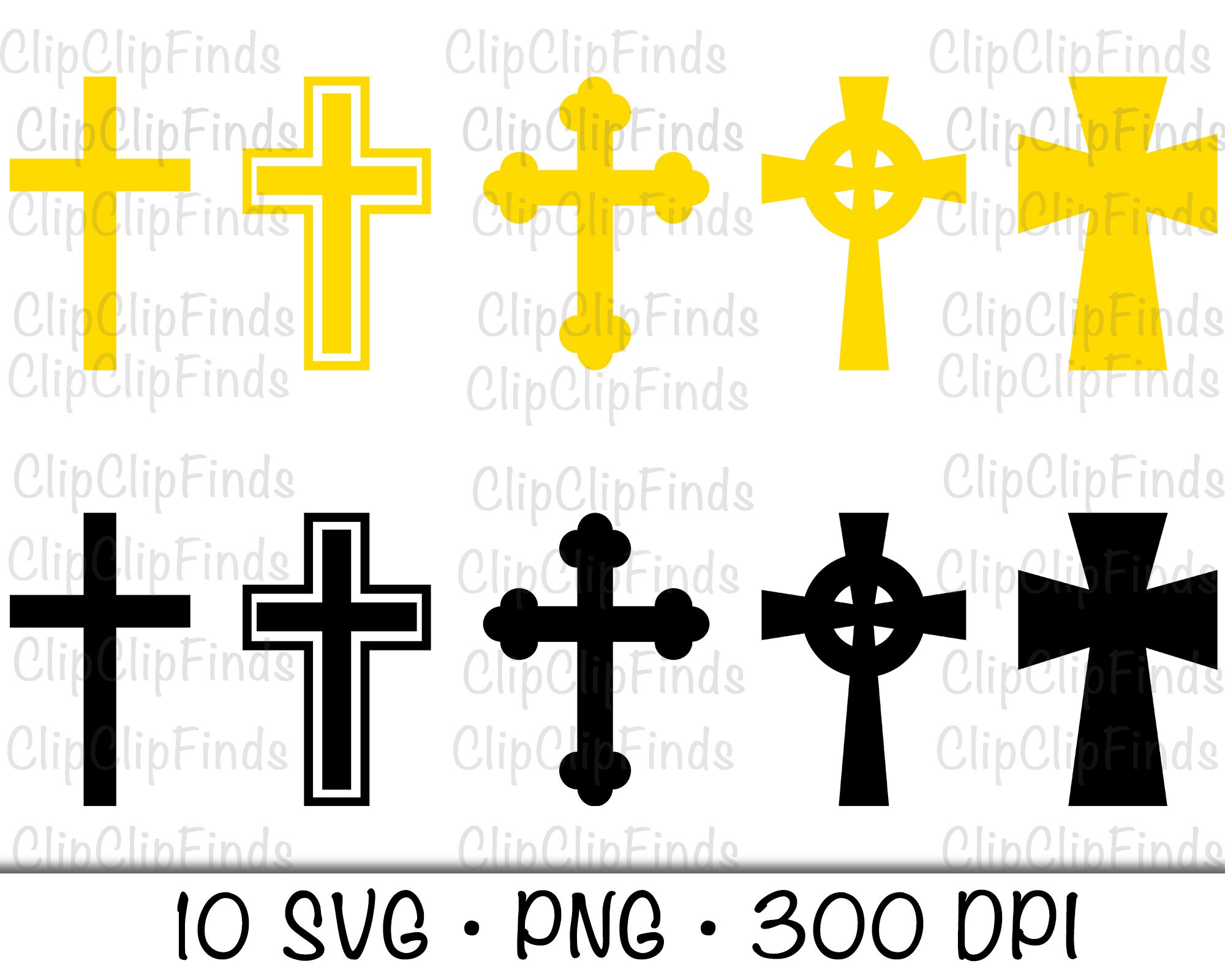 Cross SVG Cross Bundle Pack Cross Vector Christian Cross - Etsy