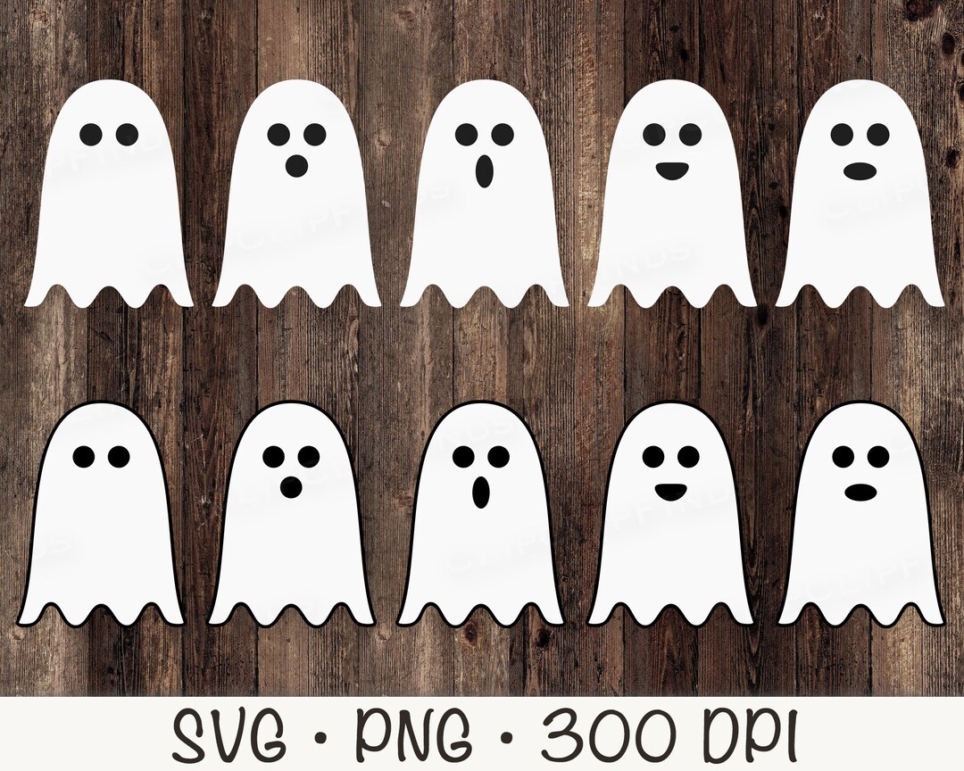 Ghosts, Cute Ghosts, Ghost SVG, Ghosts PNG, Ghost Clipart, Ghost Bundle ...