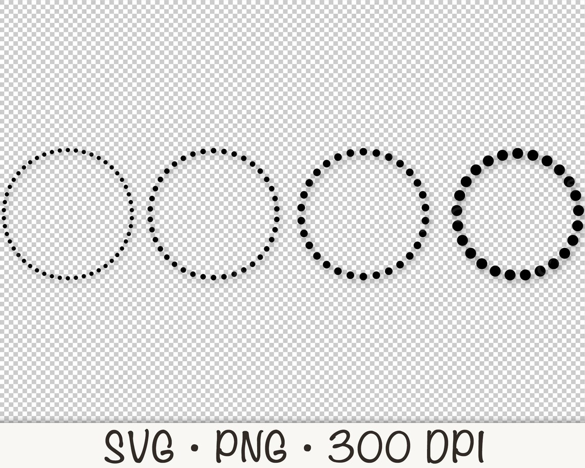 Dotted Circle Border SVG: Monogram Frame Clip Art (digital Download) - Etsy