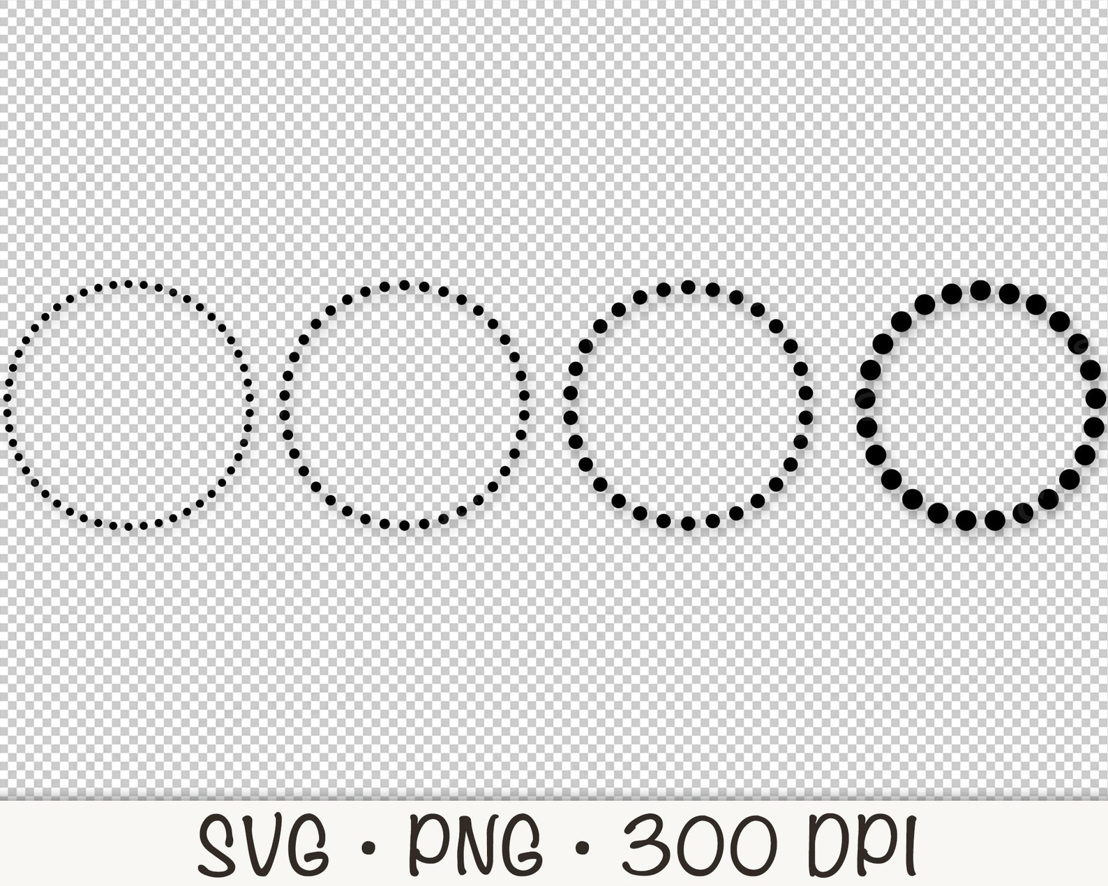 Dotted Circle Border SVG: Monogram Frame Clip Art (digital Download) - Etsy