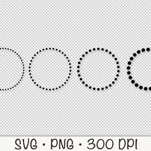Dotted Circle Border SVG, Monogram Frame Pack, Dot Circle Frame, Clip ...