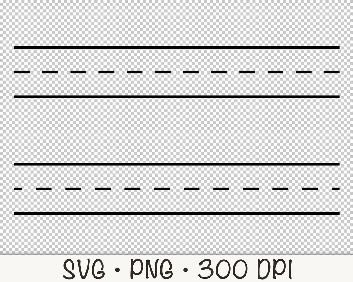 Dotted School Notebook Lines, SVG, PNG, Road Division Lines, Instant ...