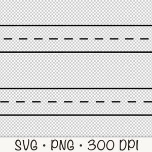 Dotted School Notebook Lines, SVG, PNG, Road Division Lines, Instant ...
